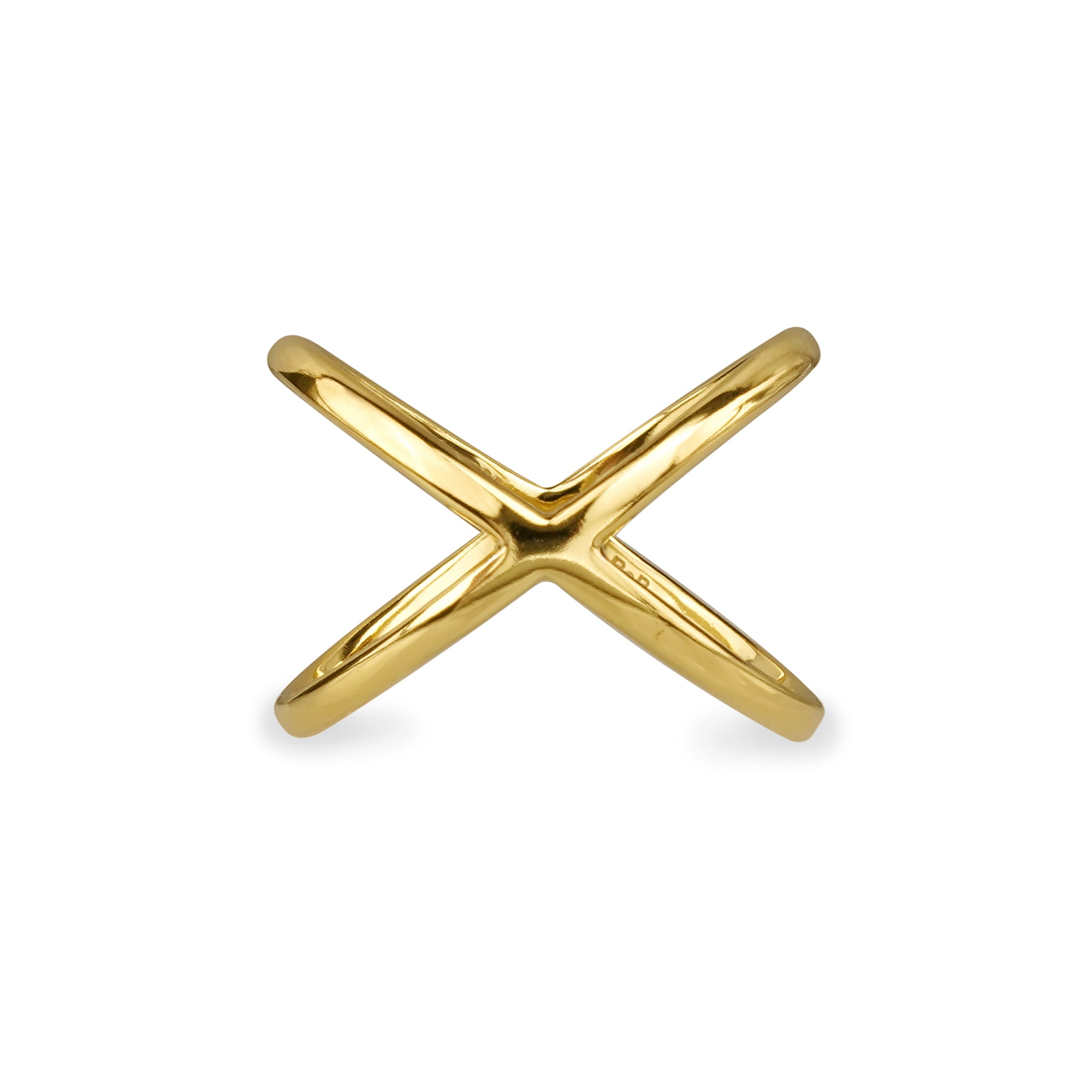 Double Cross Ring - Gold Vermeil