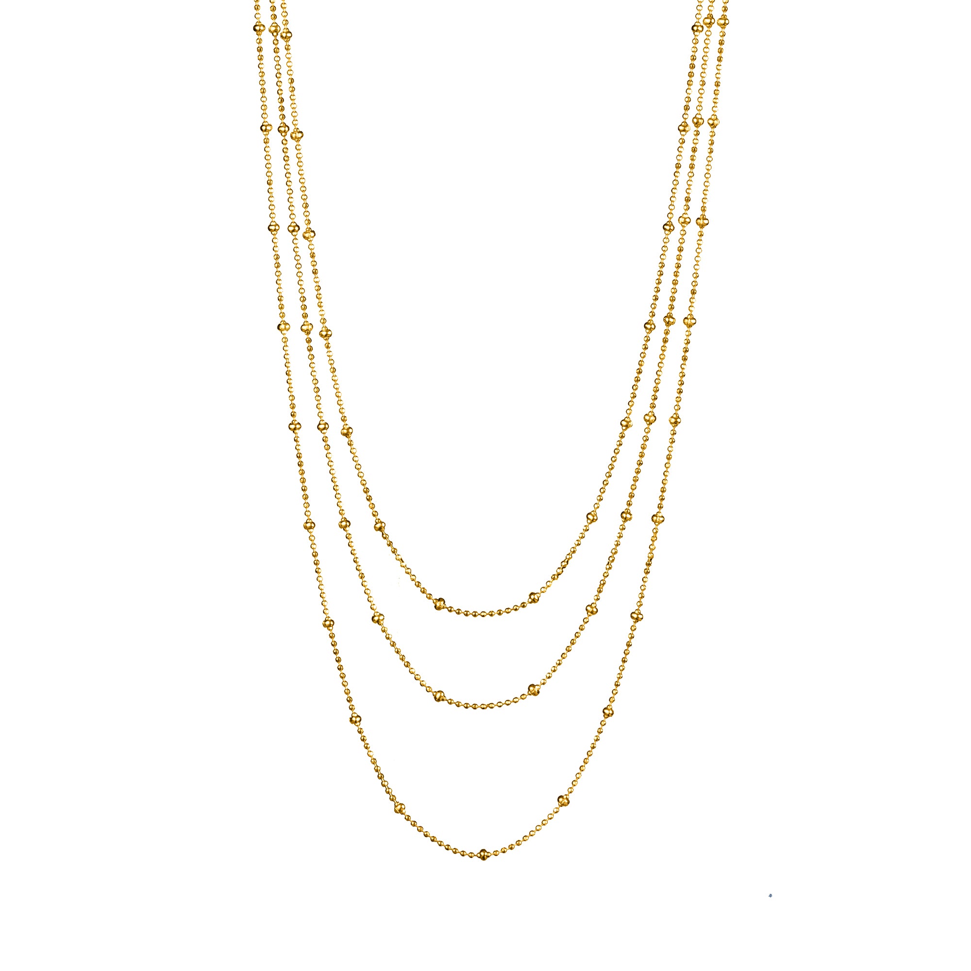 Triple Chain Necklace - Gold Vermeil